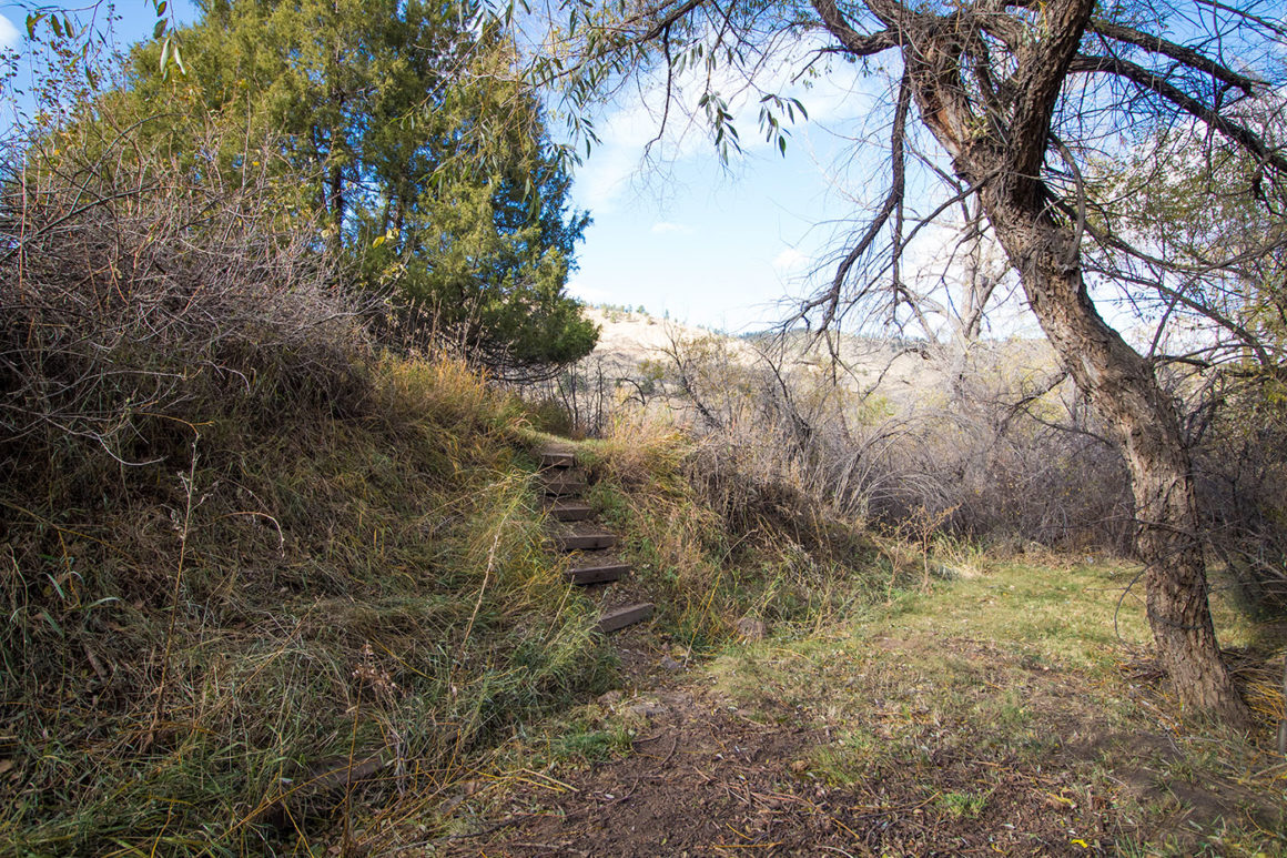 DIY Rustic Landscape Timber Trail Stairs - Our Homestead Life