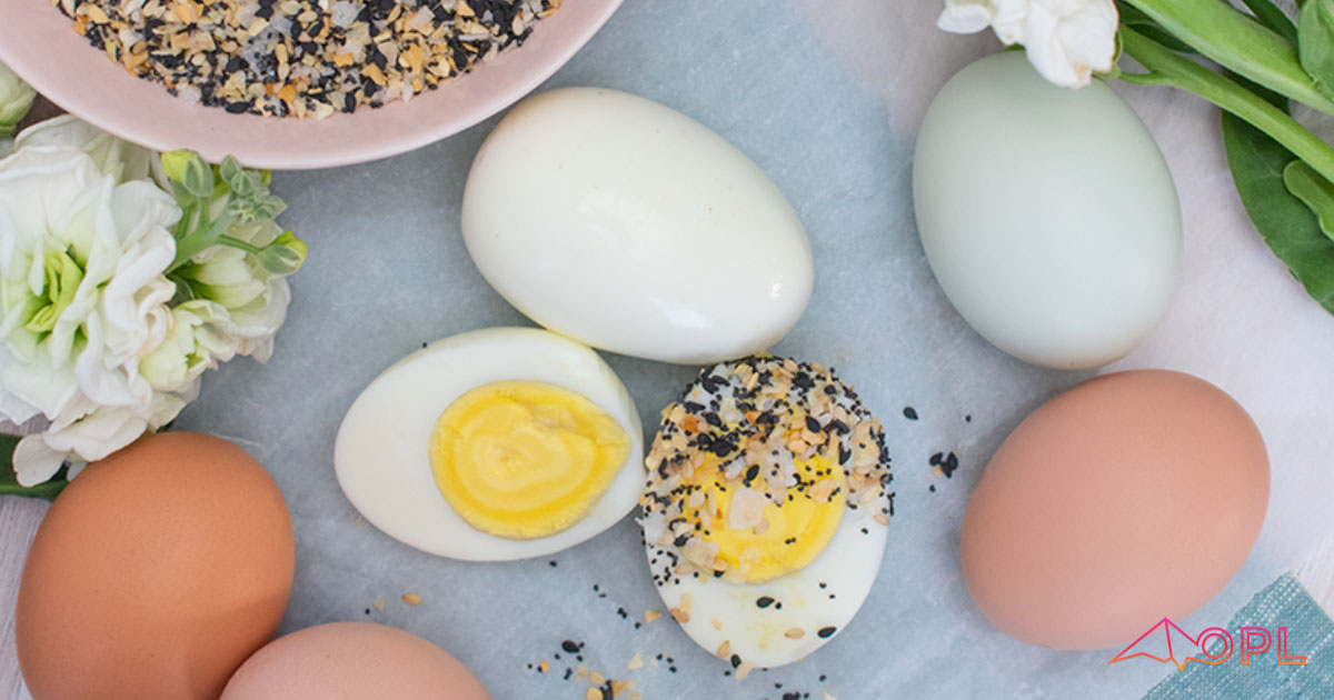 Dip Hard Boiled Eggs in Everything Bagel Seasoning and OH YEAH!