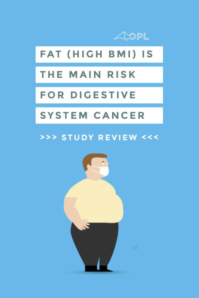 Fat (High BMI) is the MAIN RISK for Digestive System Cancer (STUDY)