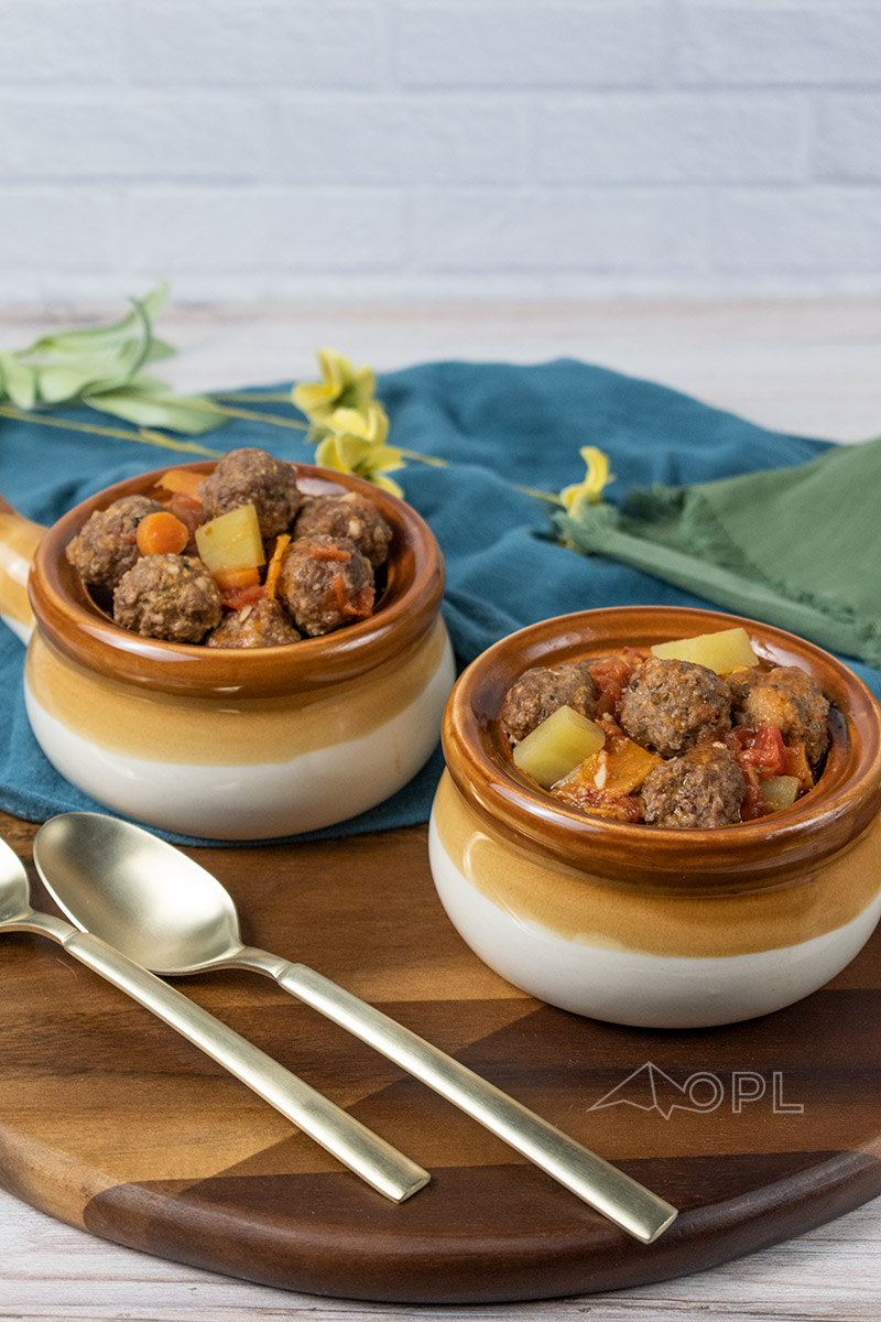 Gluten Free Italian Meatball Stew | Easy Gluten Free Meatballs