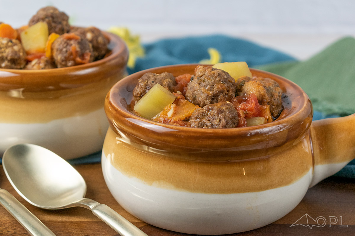 Gluten Free Italian Meatball Stew | Easy Gluten Free Meatballs