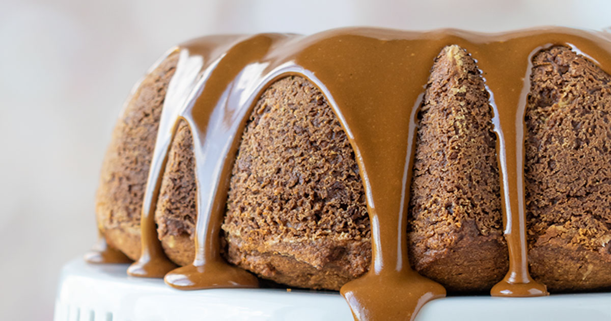 Maple Glazed Pumpkin Bundt Cake | Paleo & Grain Free